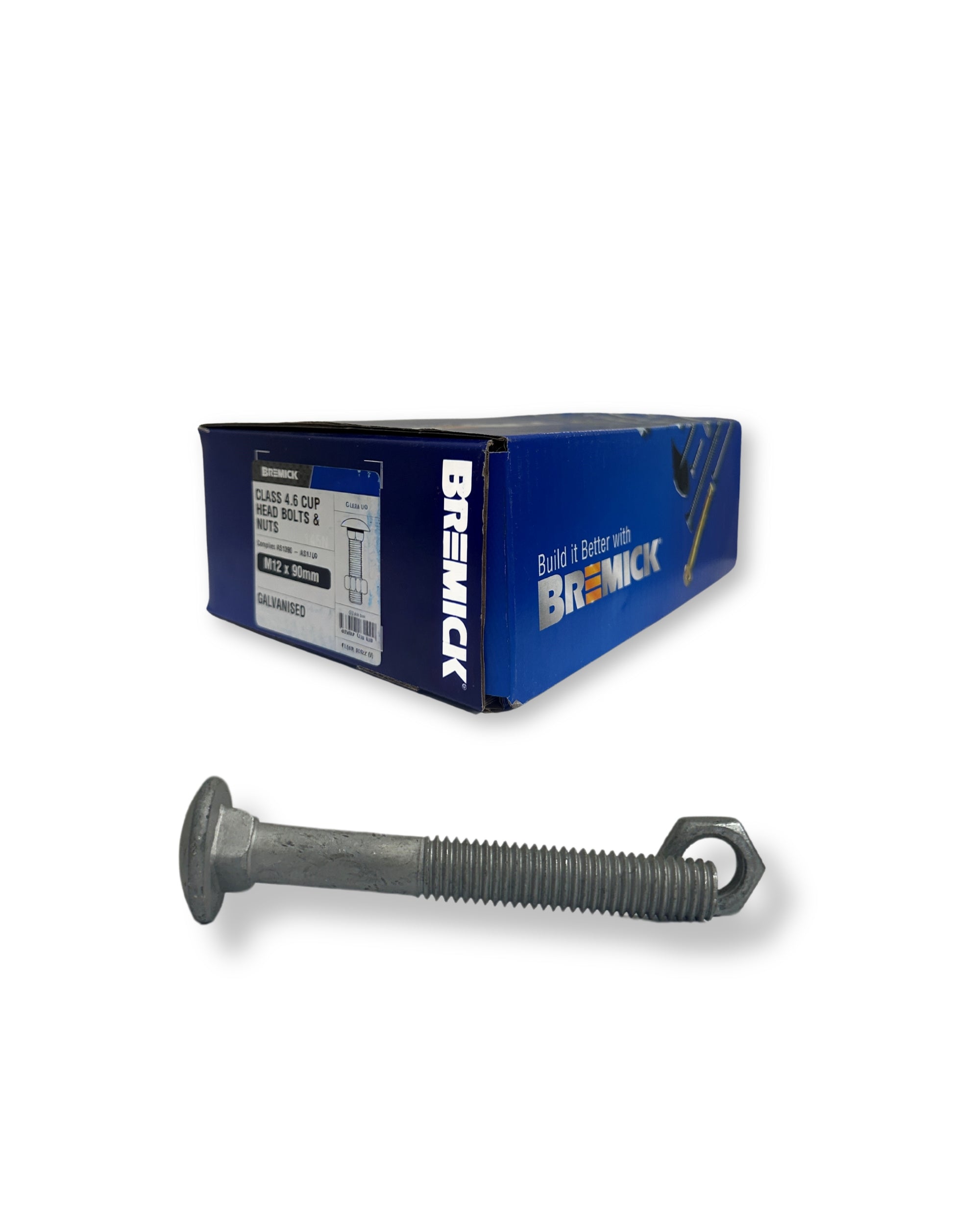 M12 X 90MM CUP HEAD BOLT & NUT - GAL – Milkon Supply